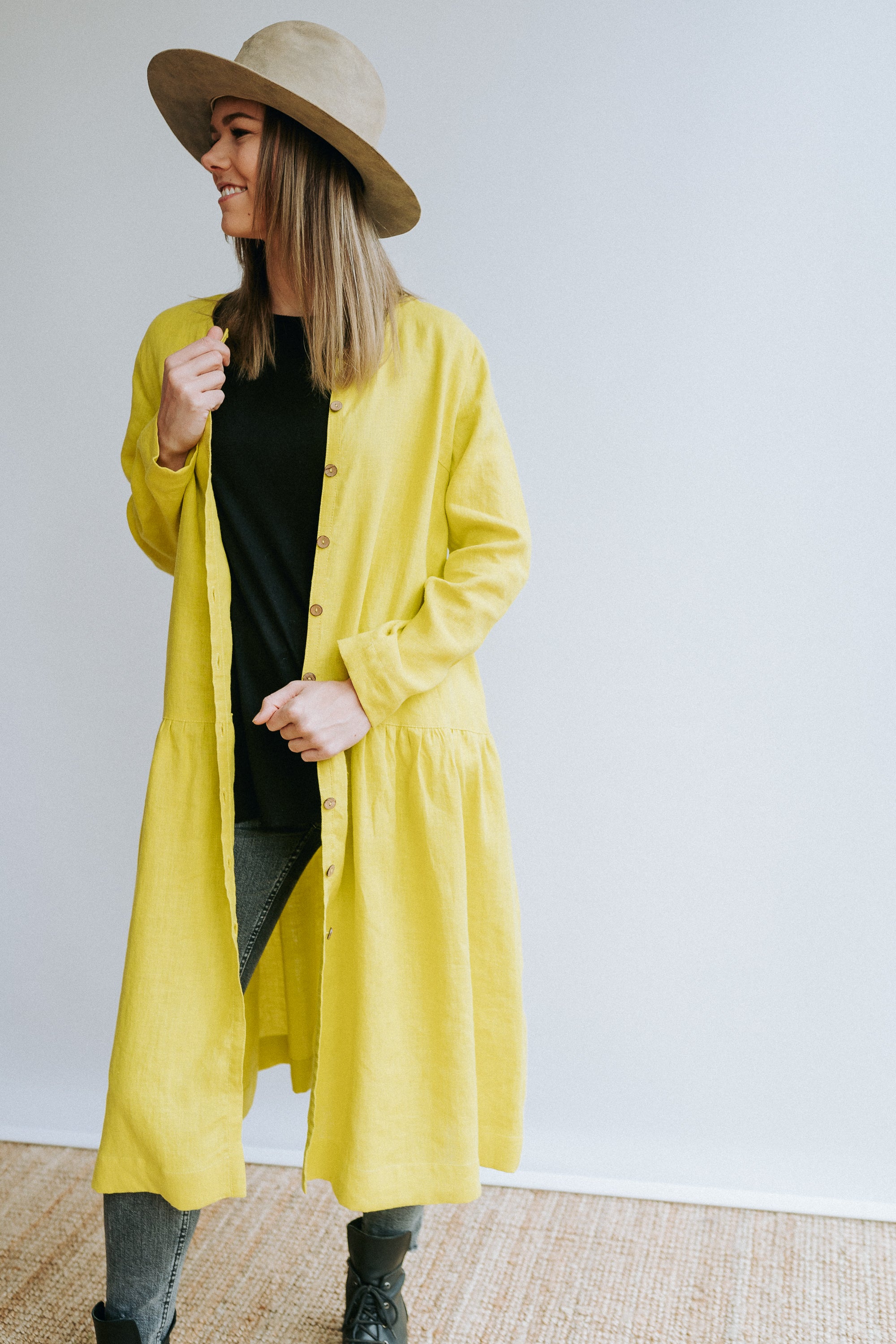 Linen Duster Women 'Leigh - long' Full length - Linenbee