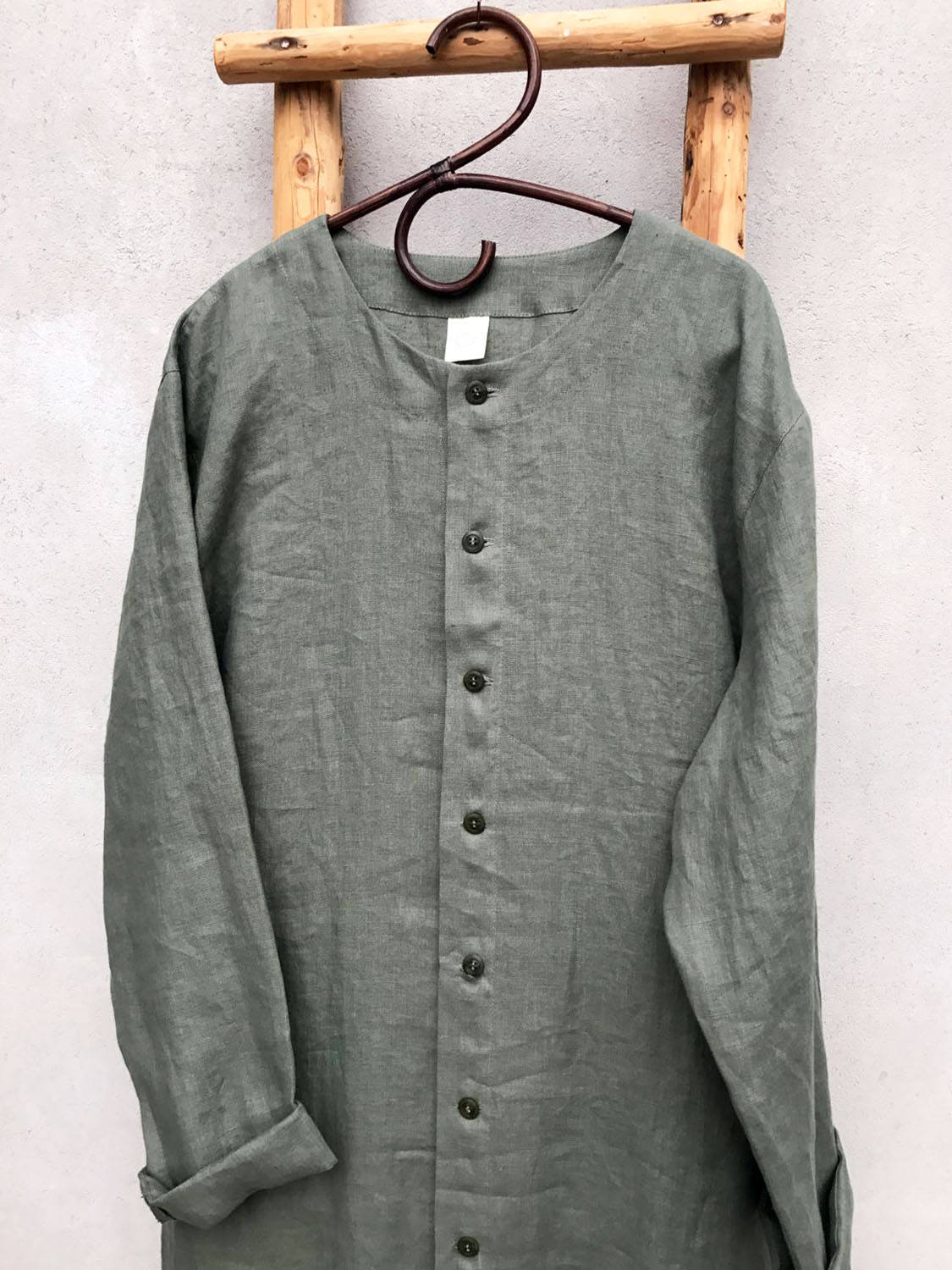 Linen Button up Robe 'Jamie' - Linenbee