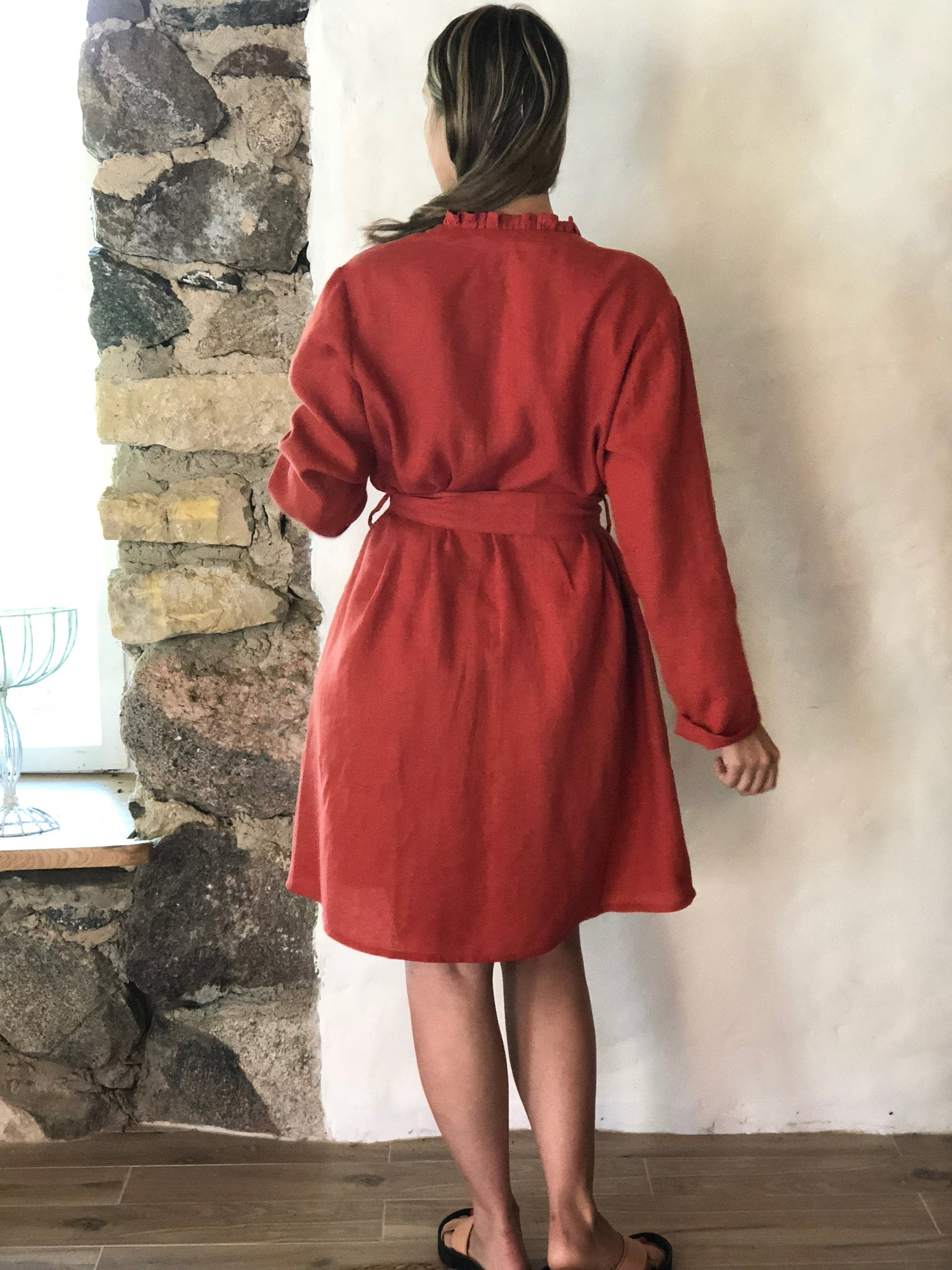 Linen robe, soft robe - Linenbee