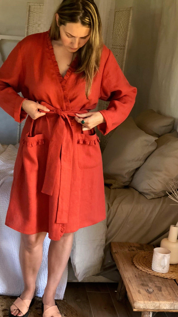 Linen robe, soft robe - Linenbee